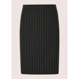 Madeleine Mode MADELEINE Damen Bleistiftrock "Midirock Bleistiftrock mit Nadelstreifen", schwarz, Modern, Gr. 38, Obermaterial: 95% Polyester PES. 5% Elasthan EL.,