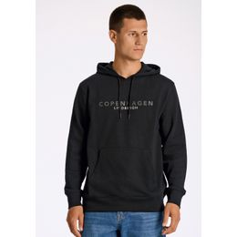 LINDBERGH Herren Hoodie "Hoodie Relaxed Fit", schwarz, Gr. M, Obermaterial: 85% Baumwolle, 15% Polyester, Sweatshirts