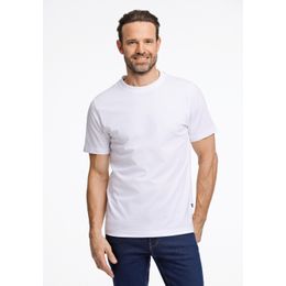 Bison Herren Kurzarmshirt "T-Shirt (Kurzarm) Comfort Fit", wei&szlig;, Gr. XL, unifarben, Obermaterial: 100% Baumwolle, Shirts