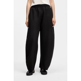 BOSS Orange Damen Schlupfhose "Talinen Premium Damenmode", schwarz, Gr. 36, unifarben, Web, Obermaterial: 53% Leinen, 47% Viskose, Hosen, Balloon Fit