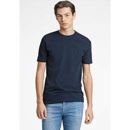 Junk De Luxe Herren Kurzarmshirt "T-Shirt (Kurzarm) Relaxed Fit", blau, Gr. XS, unifarben, Obermaterial: 100% Baumwolle, Shirts