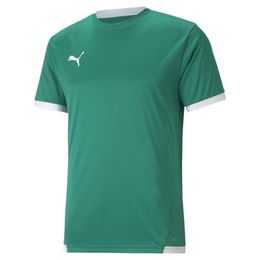Puma Herren Fu&szlig;balltrikot "TEAMLIGA JERSEY", gr&uuml;n, Gr. XL, unifarben, Interlock, Obermaterial: 100% Polyester, Trikots, Kurzarmdesign, sportlicher