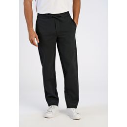 LINDBERGH Herren Stoffhose "Stoffhose Relaxed Fit", schwarz, Gr. S, meliert, Obermaterial: 75% Polyester, 22% Viskose, 3% Elasthan, Hosen