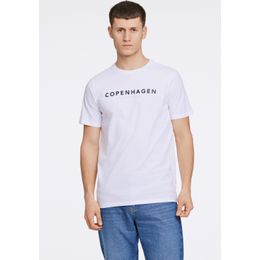 LINDBERGH Herren Kurzarmshirt "T-Shirt (Kurzarm) Relaxed Fit", wei&szlig;, Gr. L, Obermaterial: 100% Baumwolle, Shirts