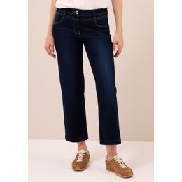 Cecil Damen Loose-fit-Jeans, blau, Gr. 36, unifarben, Jeans, 76% Baumwolle, 22% Polyester, 2% Elasthan, Jeans, aus Baumwolle mit Stretchanteil