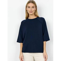 soyaconcept Damen Strickpullover "Soya Concept Sweater SC", blau, Gr. XS, Obermaterial: 48% Modal, 48% Polyester, 4% Elasthan, Pullover