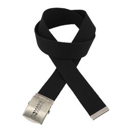 MAN'S WORLD MAN'S WORLD Herren Stoffg&uuml;rtel, schwarz, Gr. 85, unifarben, Web, Materialmix, G&uuml;rtel, aus Textilband im zeitlosen Design - NEUE FARBE im used Look
