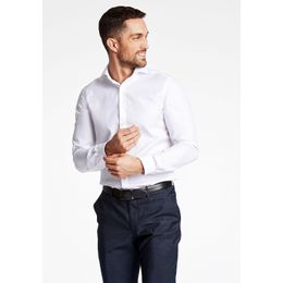 LINDBERGH Herren Businesshemd "Technisches Hemd (Langarm) Slim Fit", wei&szlig;, Gr. XL, Obermaterial: 100% Baumwolle, Hemden