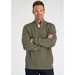 Bison Herren Troyer "Troyer Comfort Fit"army, Gr. XL, unifarben, Obermaterial: 70% Baumwolle, 30% Polyester, Pullover