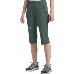 Jack Wolfskin Damen 3/4-Hose "HIKEOUT 3/4 PANTS W", gr&uuml;n, Gr. 40, Obermaterial: 86% POLYAMID, 14% SONSTIGE FASERN. Futter: 100% POLYESTER, Hosen