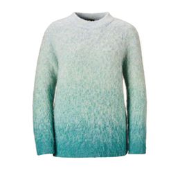 GOLDNER Damen Strickpullover "Strickpullover", blau, Gr. 44, Obermaterial: 60% Polyester PES. 30% Polyamid PA. 10% Wolle WO., Pullover, Flauschiger
