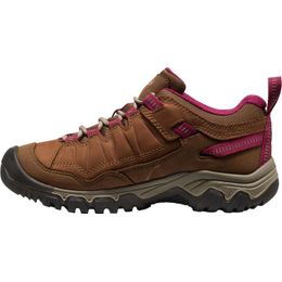 Keen Damen Wanderschuh "TARGHEE IV WP", Gr. 39bison, beaujolais, Leder, Synthetik, Schuhe, Outdoorschuh aus Premium Leder,wasserdicht und atmungsaktiv