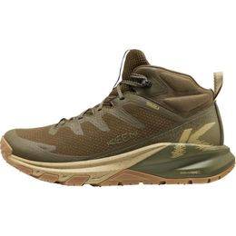 Keen Herren Outdoorschuh "TARGHEE APEX MID WP", Gr. 48, gr&uuml;n, Textil, Schuhe, wasserdichter und atmungsaktiver Wanderschuh