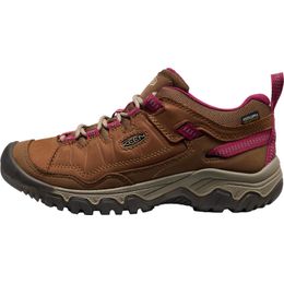Keen Damen Wanderschuh "TARGHEE IV WP", Gr. 38,5bison, beaujolais, Leder, Synthetik, Schuhe, Outdoorschuh aus Premium Leder,wasserdicht und