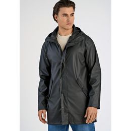 LINDBERGH Herren Regenjacke "Regenmantel Relaxed Fit", schwarz, Gr. XXL, unifarben, Obermaterial: 100% Polyurethan, Jacken