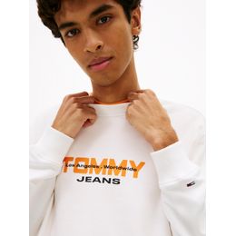 Tommy Jeans Herren Sweatshirt "TJM REGULAR CREW NECK"ecru, Gr. XXXL, unifarben, Sweatware, Obermaterial: 100% Baumwolle, Sweatshirts