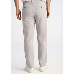 LINDBERGH Herren Leinenhose "Leinenhose Relaxed Fit", grau, Gr. S, Obermaterial: 55% Baumwolle, 45% Leinen, Hosen