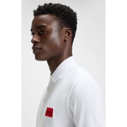 Hugo Herren Poloshirt "Dereso", wei&szlig;, Gr. L, unifarben, Jersey, Obermaterial: 100% Baumwolle, Shirts, Slim Fit, Kurzarm, Hugo Weblabel