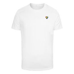 T-Shirt MisterTee "MisterTee Glossy Heart Pride Tee", Jungen, Gr. XXL, wei&szlig;, 100% Baumwolle, bedruckt, normal, Rundhals, Shirts T-Shirt