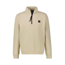 Lerros Herren Sweatshirt "Struktur-Troyer in Gro&szlig;en Gr&ouml;&szlig;en", wei&szlig;, Gr. 6XL, 83% Baumwolle, 16% Polyester, 1% Elasthan, Sweatshirts