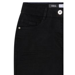 Cecil Damen Loose-fit-Jeans, schwarz, Gr. 36, unifarben, Jeans, 75% Baumwolle, 23% Polyester, 2% Elasthan, Jeans, 5-Pocket-Style
