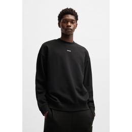 Hugo Herren Sweatshirt "Dapocrew"schwarz001, Gr. XXL, unifarben, Sweatware, Obermaterial: 100% Baumwolle, Sweatshirts, Rundhalsausschnitt, Relaxed