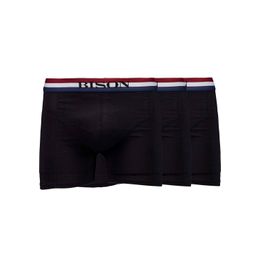 Bison Herren Boxershorts "Unterhose", Gr. M, schwarz, Obermaterial: 70% Viskose, 25% Baumwolle, 5% Elasthan, Unterhosen
