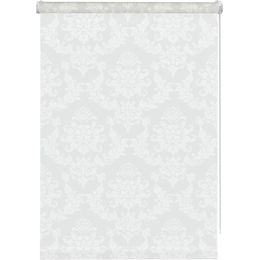 Seitenzugrollo Gardinia, B:60cm H:175cm, wei&szlig;, Polyester, Rollos, "Ornament", vormontiert auf Montageschiene