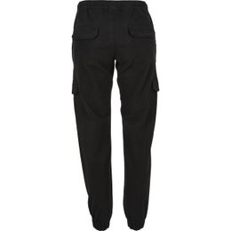 Urban Classics Damen Cargohose "Urban Classics Damen Ladies High Waist Cargo Jogging Pants", schwarz, Gr. XS, unifarben, 98% Baumwolle, 2% Elasthan,
