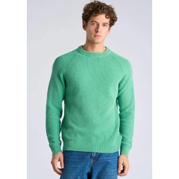 LINDBERGH Herren Strickpullover "Strickpullover Relaxed Fit"gr&uuml;n, Gr. L, unifarben, Obermaterial: 60% Baumwolle, 40% Polyester, Pullover
