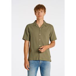LINDBERGH Herren Kurzarmhemd "Freizeithemd (Kurzarm) Relaxed Fit", gr&uuml;n, Gr. S, Obermaterial: 84% Baumwolle, 16% Viskose, Hemden