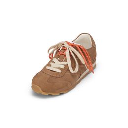 Marc O'Polo MARC O'POLO Damen Sneaker "mit zweifacher Schn&uuml;rung", Gr. 42light pure sand, Obermaterial: 100% Leder (Rind), Schuhe