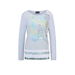 GOLDNER Damen Print-Shirt "Kurzgr&ouml;&szlig;e Blusenshirt mit Mustermix", gr&uuml;n, Gr. 24, Obermaterial: 100% Polyester PES., Shirts, keine/nicht relevant