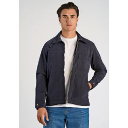 LINDBERGH Herren Outdoorhemd "Hemdjacke Modern Fit", blau, Gr. L, Obermaterial: 98% Baumwolle, 2% Elasthan, Hemden