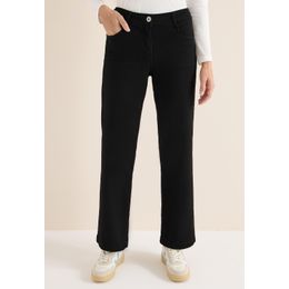 Cecil Damen Loose-fit-Jeans, schwarz, Gr. 36, unifarben, Jeans, 75% Baumwolle, 23% Polyester, 2% Elasthan, Jeans, 5-Pocket-Style