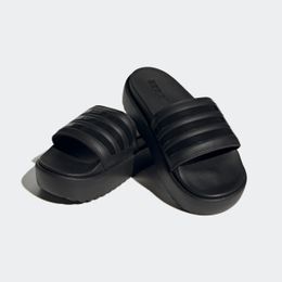 Damen Badesandale "PLATFORM ADILETTE", adidas Sportswear, Gr. 43, schwarz, Synthetik, Schuhe, Badelatschen