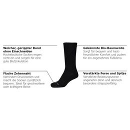 Camano Damen Diabetikersocken "comfort", Gr. 39, blau, Baumwollmischung, unifarben, Socken, mit besonders Venen-freundlichem Material