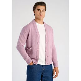 LINDBERGH Herren Cardigan "Cardigan Comfort Fit"lavender mel, Gr. L, unifarben, Obermaterial: 80% Wolle, 20% Nylon, Strickjacken