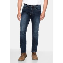 Herren 5-Pocket-Jeans "Portland Denim Slim Straight Stretch Jeans", blau, Gr. 36, HERO by John Medoox, Denim/Jeans, 89% Baumwolle, 10% Polyester, 1%