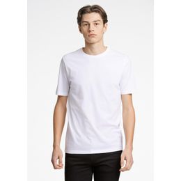 Junk De Luxe Herren Kurzarmshirt "T-Shirt (Kurzarm) Relaxed Fit", wei&szlig;, Gr. XS, unifarben, Obermaterial: 100% Baumwolle, Shirts