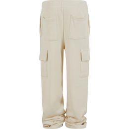 Urban Classics M&auml;dchen Cargohose "Urban Classics Girls Baggy Light Terry Sweat Pants"sandwei&szlig;, Gr. 110, unifarben, 60% Baumwolle, 40% Polyester, Hosen