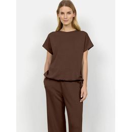 soyaconcept Damen Kurzarmhemd "Soya Concept T-shirt SC"8694 hot fudge, Gr. L, Obermaterial: 48% Modal, 48% Polyester, 4% Elasthan, Hemden