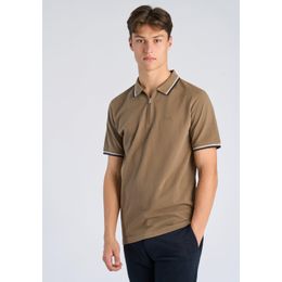 LINDBERGH Herren Poloshirt "Poloshirt Relaxed Fit"dk stone, Gr. L, unifarben, Obermaterial: 100% Baumwolle, Shirts