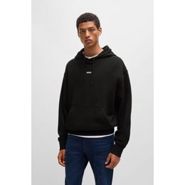 BOSS Orange Herren Kapuzensweatshirt "WeSmallhood", schwarz, Gr. L, unifarben, Sweatware, Obermaterial: 100% Baumwolle, Sweatshirts, mit K&auml;ngurutasche