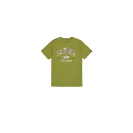 Damen T-Shirt "College Camo T-Shirt", gr&uuml;n, Gr. XL, Alpha Industries, Obermaterial: 100% Baumwolle, Shirts
