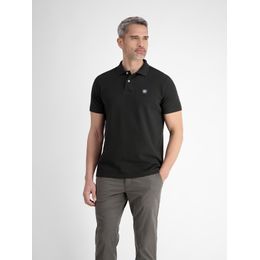 Lerros Herren Poloshirt "Poloshirt mit Waffelstruktur aus 100 % Baumwolle", schwarz, Gr. M, 100% Baumwolle, Shirts