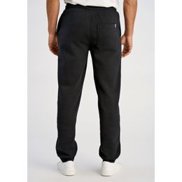 LINDBERGH Herren Jogginghose "Jogginghose Relaxed Fit", schwarz, Gr. L, meliert, Obermaterial: 60% Baumwolle, 40% Polyester, Hosen