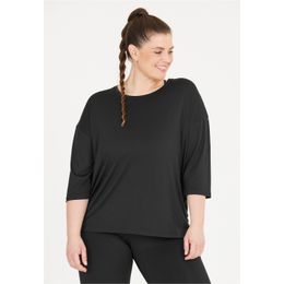 Endurance Damen Funktionsshirt "Jenirei", schwarz, Gr. 48, unifarben, 45% Polyester, 45% Polyester, 10% Elasthan, Shirts, aus atmungsaktivem Material