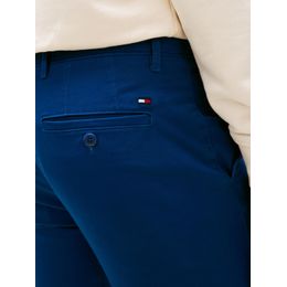 Tommy Hilfiger Herren Chinohose "DENTON ESSENTIAL"blau jean, Gr. 34, Twill, Obermaterial: 97% Baumwolle, 3% Elasthan, Hosen, Gerades Bein, Schlichte