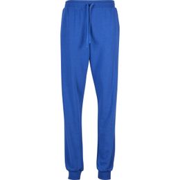 Stoffhose Urban Classics "Urban Classics Light Terry Basic Sweatpants", Herren, Gr. M, US-Gr&ouml;&szlig;en, royal, 95% Baumwolle, 5% Elasthan, unifarben, loose fit, Hosen Stoffhose